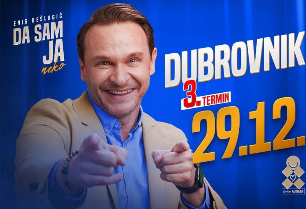Enis Bešlagić: Da Sam Ja Neko – Treći Termin u Dubrovniku 29.12 - Grade Moj