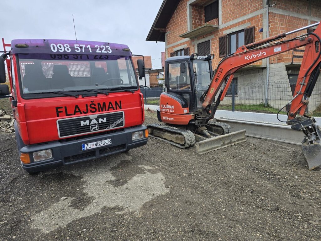 Usluge mini bagera i kamiona Zagreb, Velika Gorica, Sveti Ivan Zelina ...