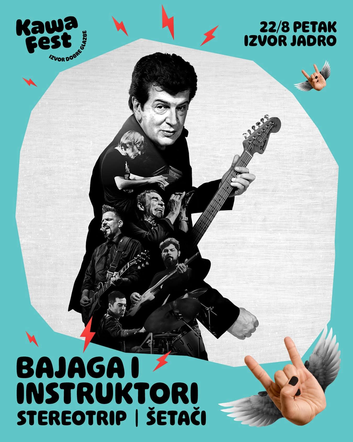 Kawa Fest 2025: Bajaga i Instruktori, Stereotrip i Šetači sviraju 22.8 ...